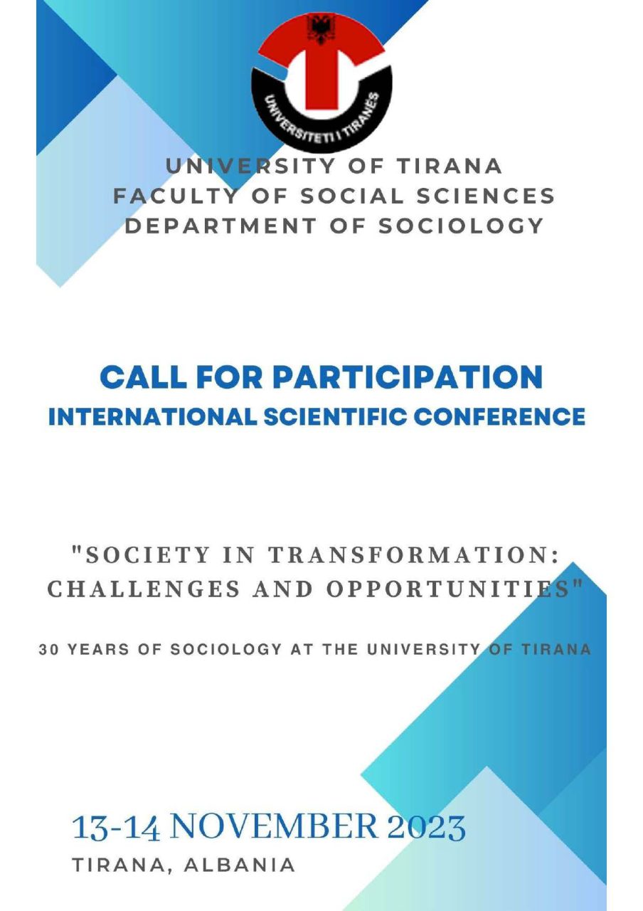 Call for participation – International Scientific Conference: “Society ...
